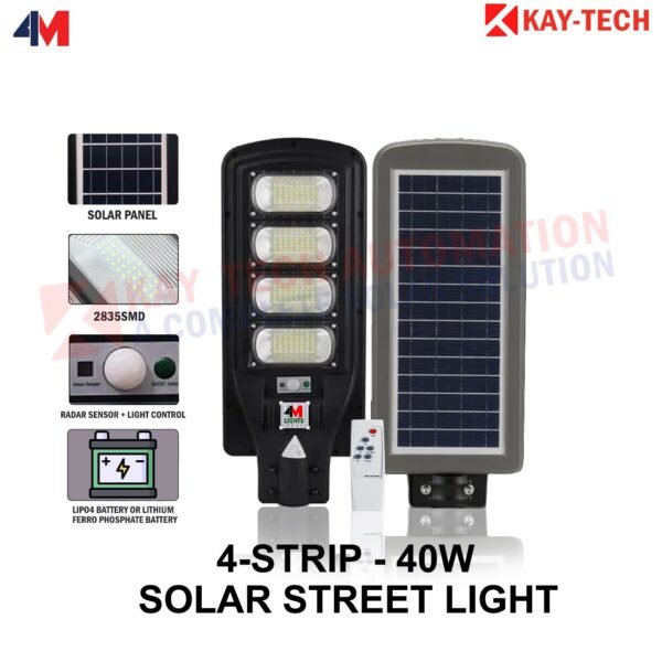 40W ALL IN ONE SOLAR STREET LIGHT ( 4 Window) | Kay Tech Solar